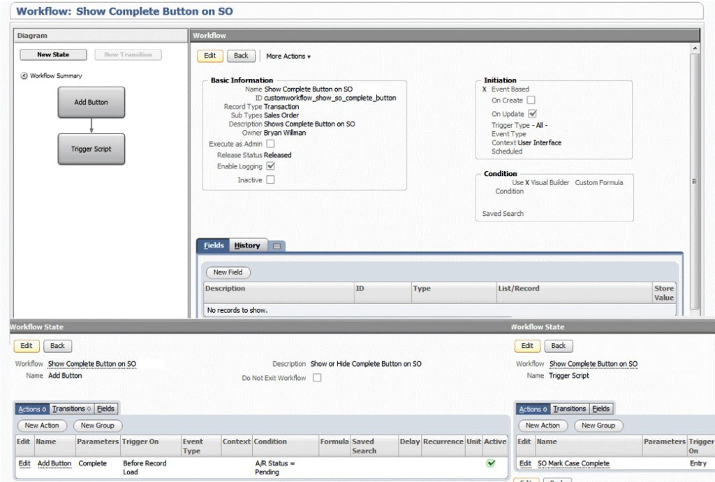 Adding a Custom Button on a Record in NetSuite (Part 1): Workflow Action Script