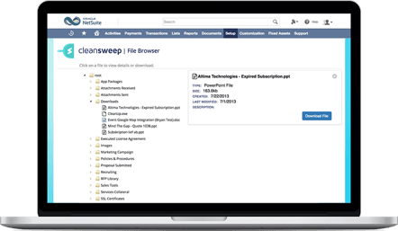 CleanSweep File Manager - SuiteApp for NetSuite File Cabinet